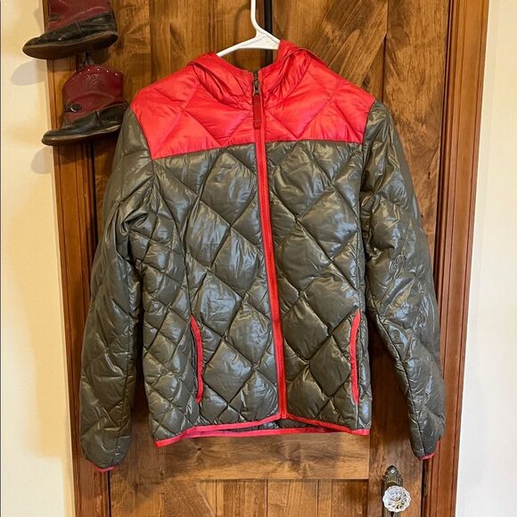 Eddie Bauer | Jackets & Coats | Eddie Bauer Puffer Jacket Red And Gray ...